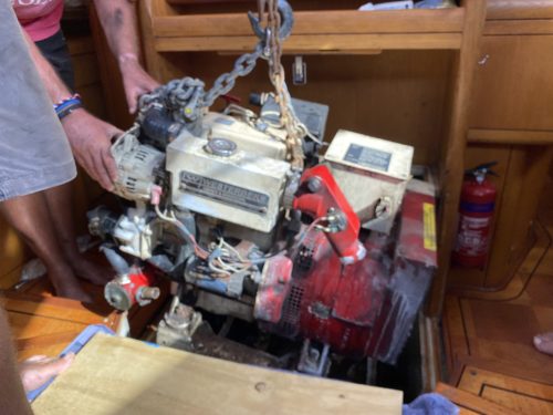 Installing A New Marine Diesel Engine - Sailing Britican